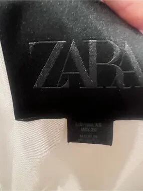 Zara | Jackets & Coats | Zara Black Logo Tag On Cream Lining | Poshmark